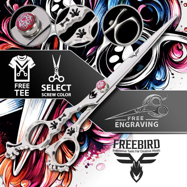 Revolution Pawz™ ~ Left Handed Straight Grooming Shears – Freebird Shears